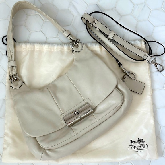 Coach | Bags | Coach White Leather Pocketbook | Poshmark
